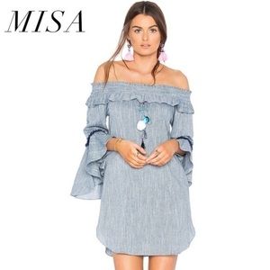 Misa Los Angeles | Dresses | Nwot Misa Vanessa Blue Cotton Chambray ...